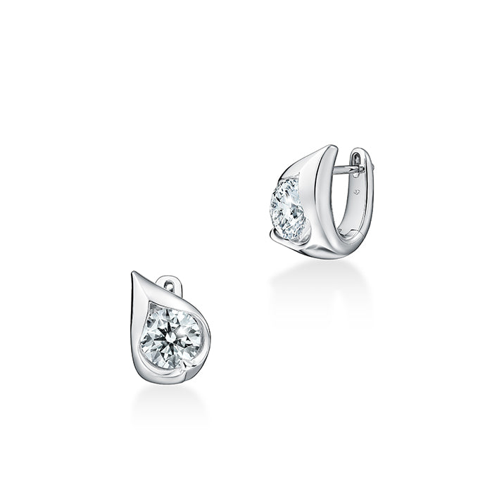 LU Diamond Droplet Huggies – Trewarne Fine Jewellery